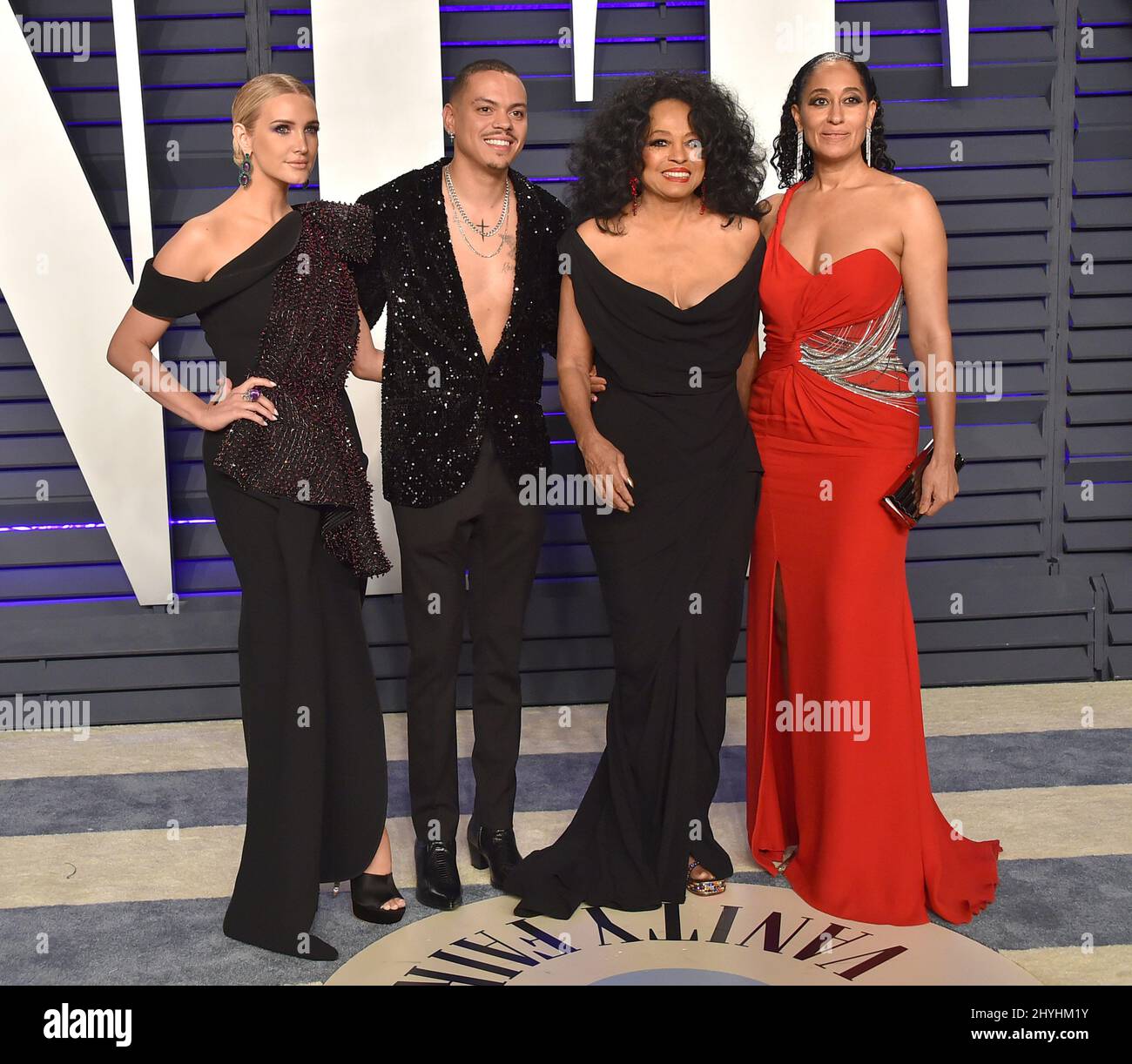 Ashlee Simpson, Evan Ross, Diana Ross and Tracee Ellis Ross attending ...