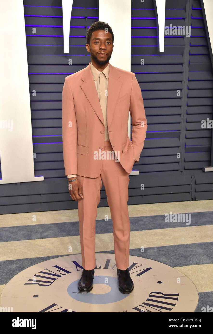 Chadwick Boseman attending the 2019 Vanity Fair Oscar Party hosted by ...