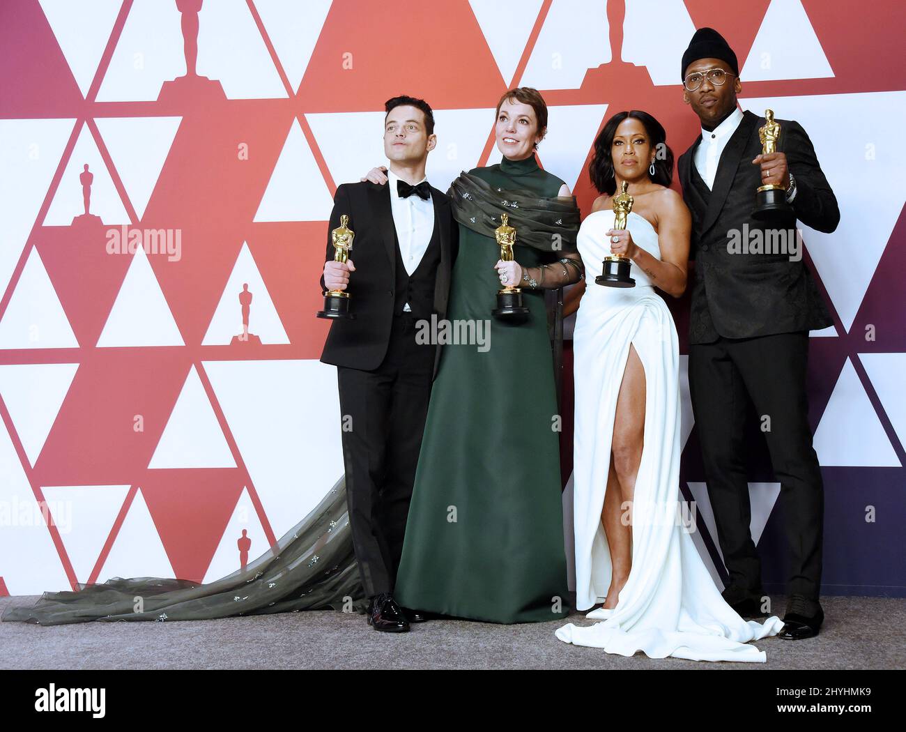 Rami Malek, Olivia Colman, Regina King and Mahershala Ali at the '91st ...