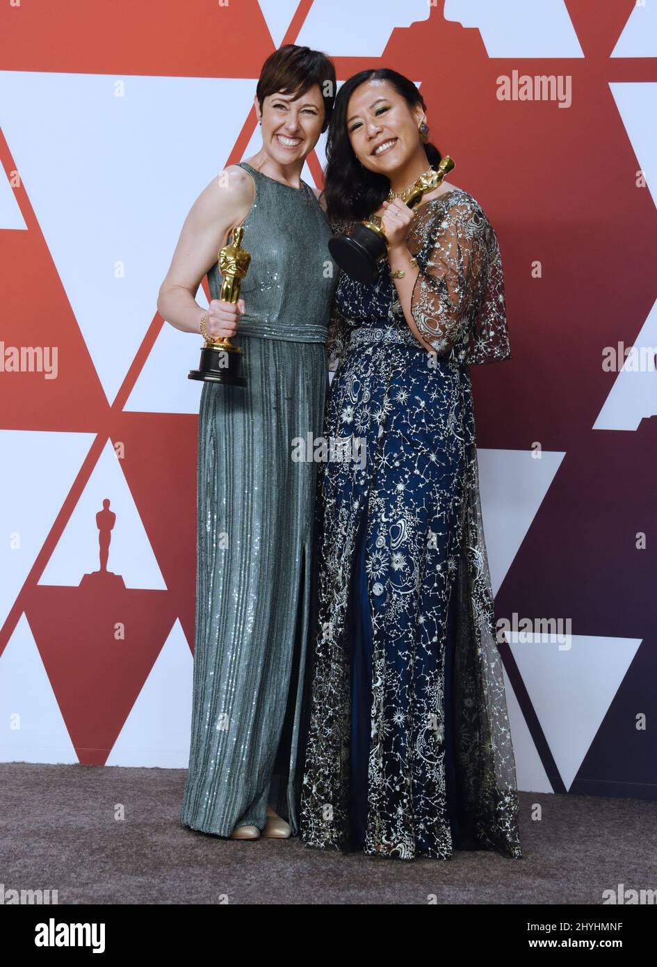 Becky Neiman-Cobb and Domee Shi at the '91st Annual Academy Awards ...