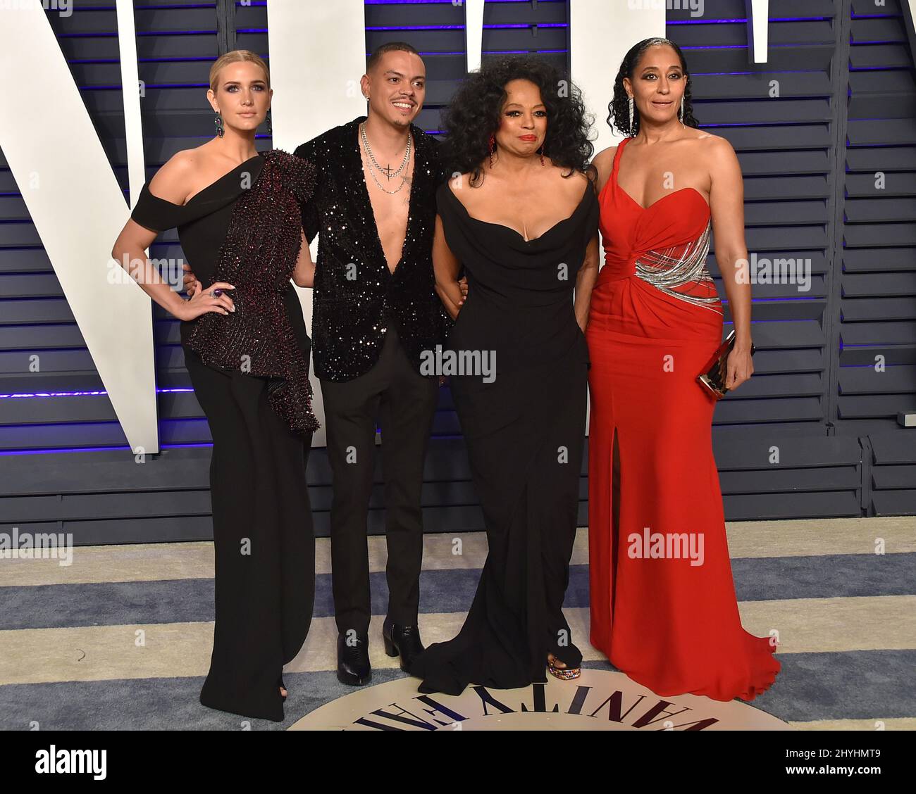 Ashlee Simpson, Evan Ross, Diana Ross and Tracee Ellis Ross attending ...