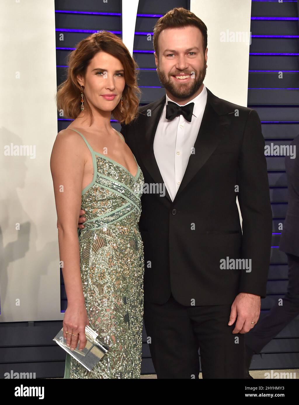 Cobie Smulders and Taran Killam attending the 2019 Vanity Fair Oscar ...