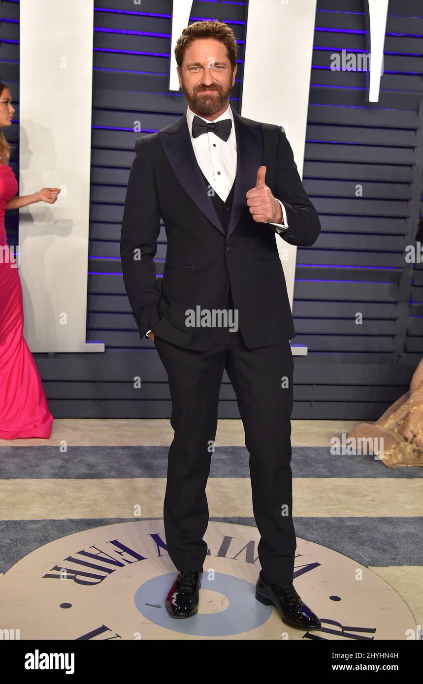Gerald Butler attending the 2019 Vanity Fair Oscar Party held at the ...