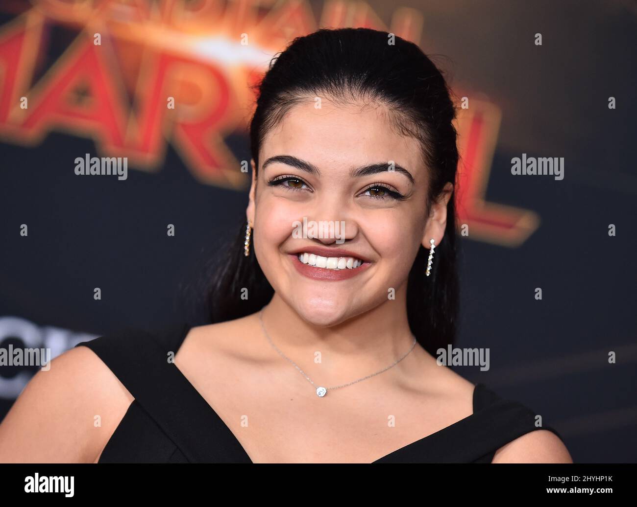 Laurie Hernandez at the world premiere of "Captain Marvel" held at the ...