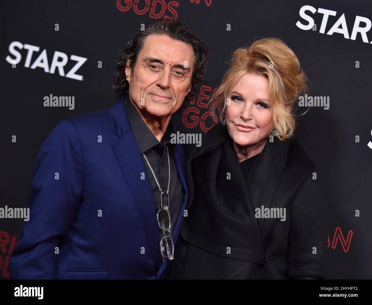 Ian McShane and Gwen Humble arriving to the STARZ 'American Gods ...