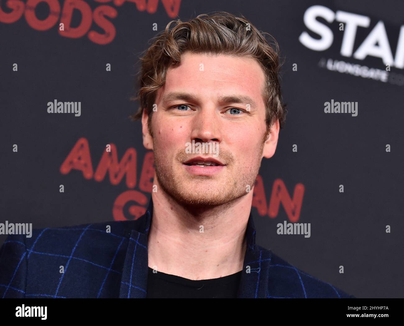 Derek Theler arriving to the STARZ 'American Gods' Season 2 Premiere at ...