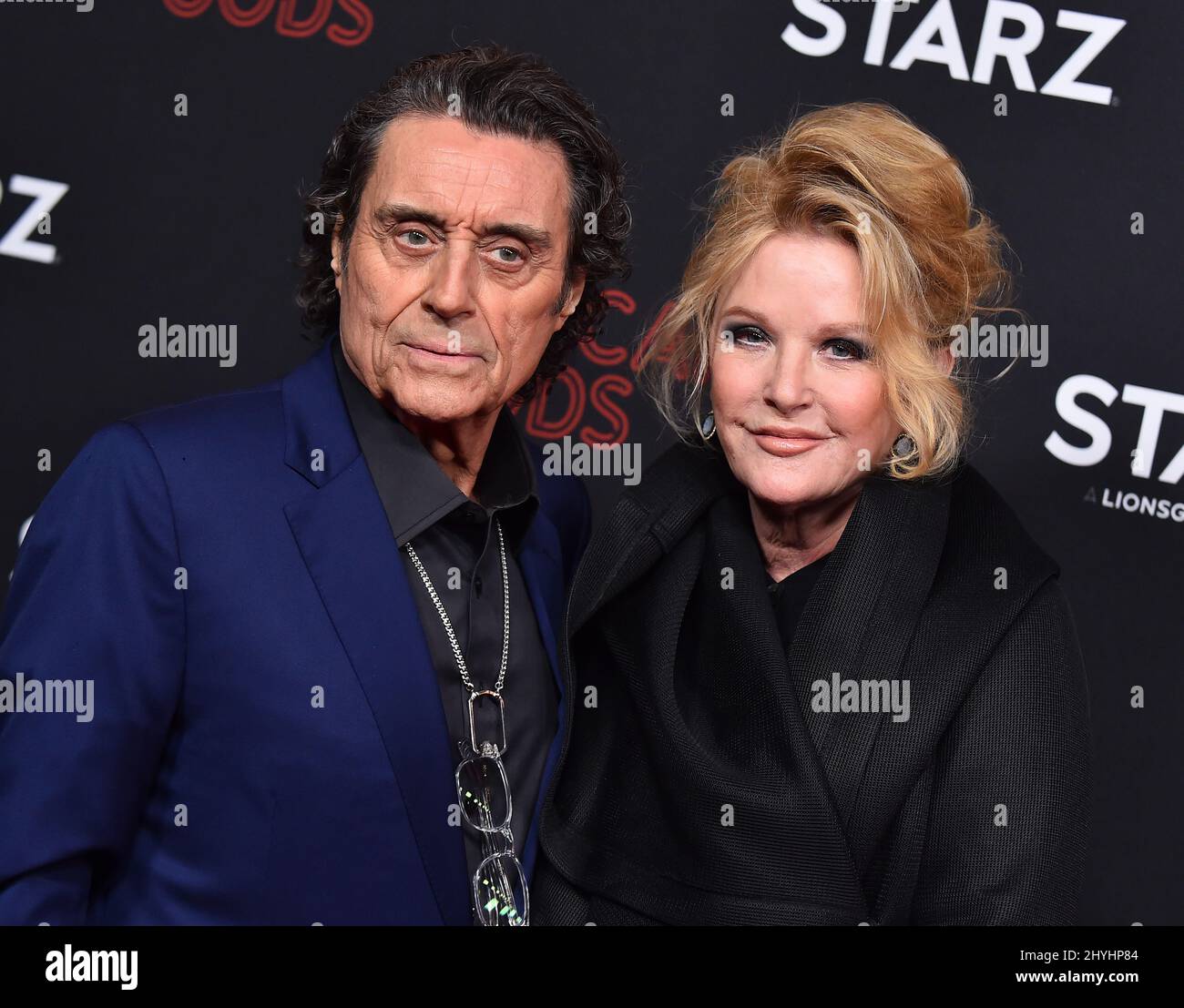 Ian McShane and Gwen Humble arriving to the STARZ 'American Gods ...