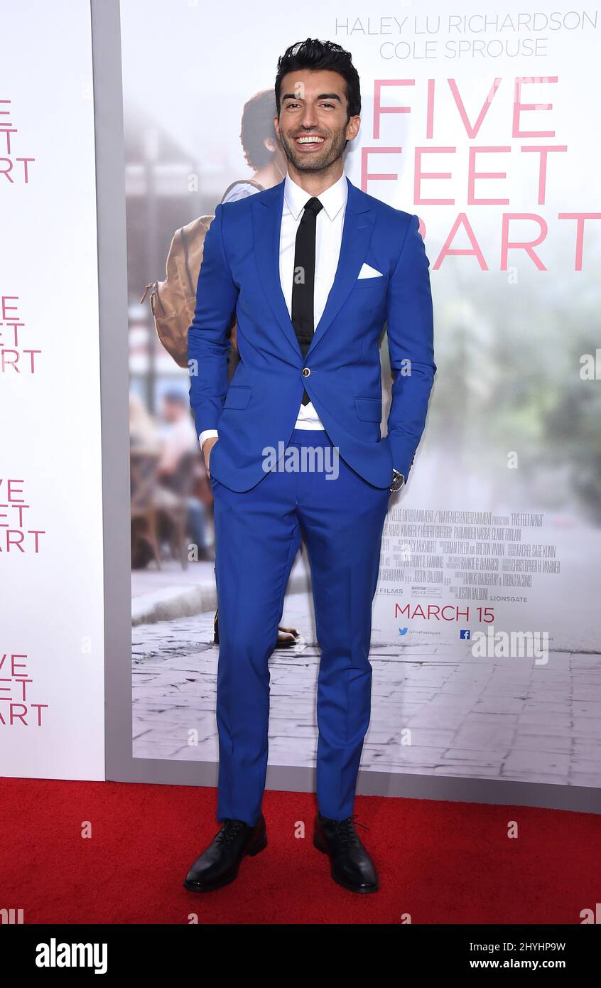 Justin Baldoni attending the premiere of Five Feet Apart in Los Angeles ...