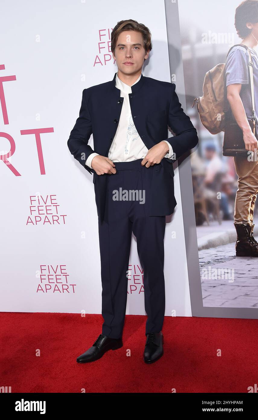 Dylan Sprouse attending the premiere of Five Feet Apart in Los Angeles ...