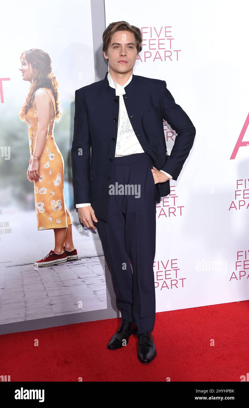 Dylan Sprouse attending the premiere of Five Feet Apart in Los Angeles ...