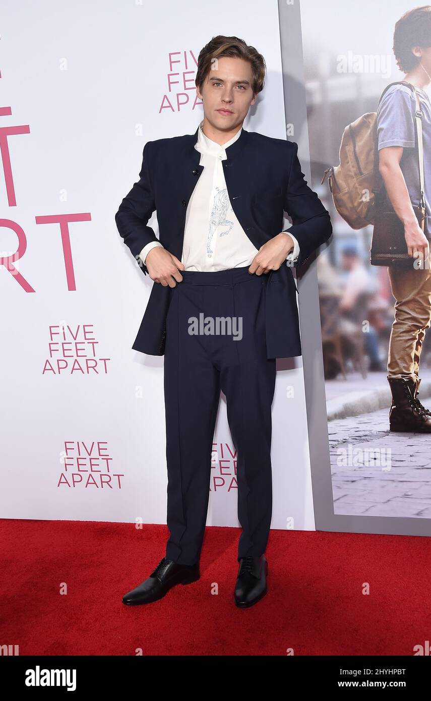 Dylan Sprouse attending the premiere of Five Feet Apart in Los Angeles ...