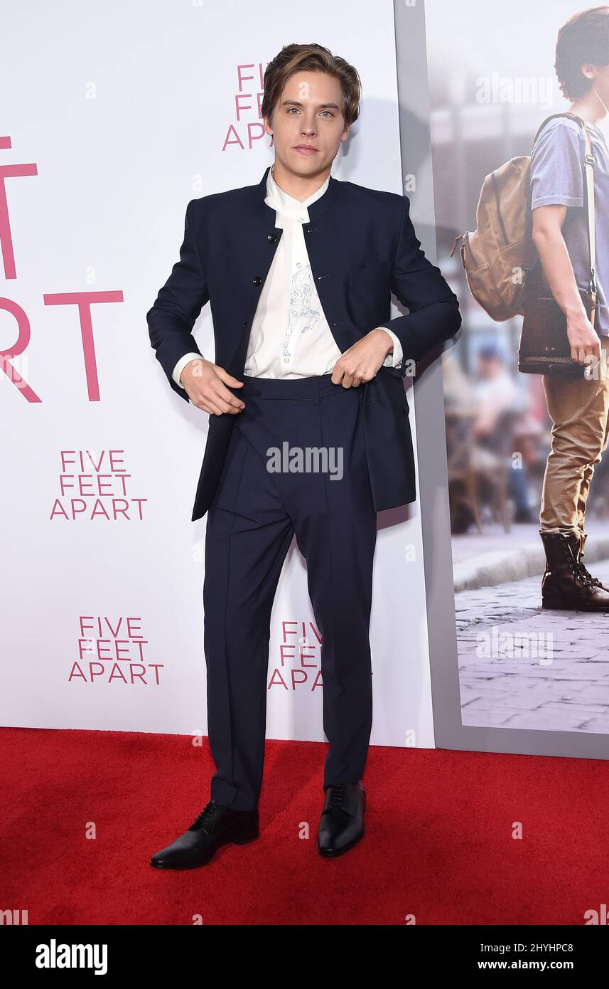 Dylan Sprouse attending the premiere of Five Feet Apart in Los Angeles ...