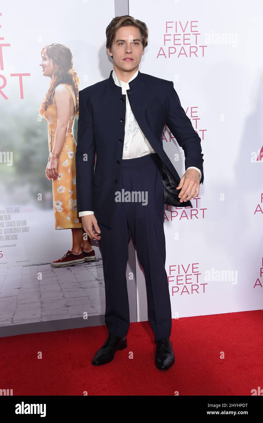 Dylan Sprouse attending the premiere of Five Feet Apart in Los Angeles ...
