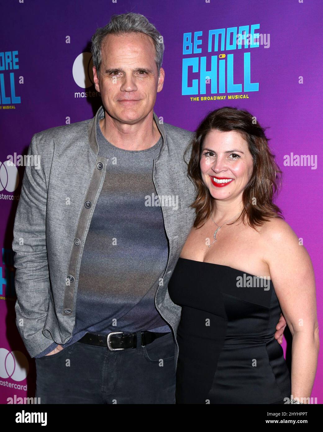 Michael Park & wife Laurie Park attending 'Be More Chill' Opening Night Party held at Gotham ...