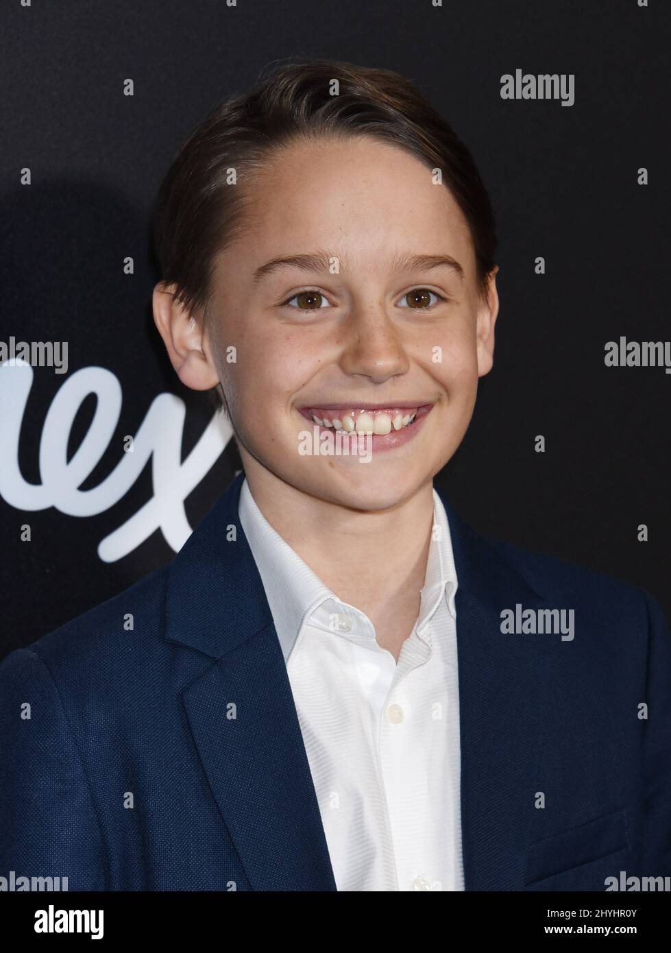 Finley Hobbins arriving for Disney's premiere of 'Dumbo' held at the El ...