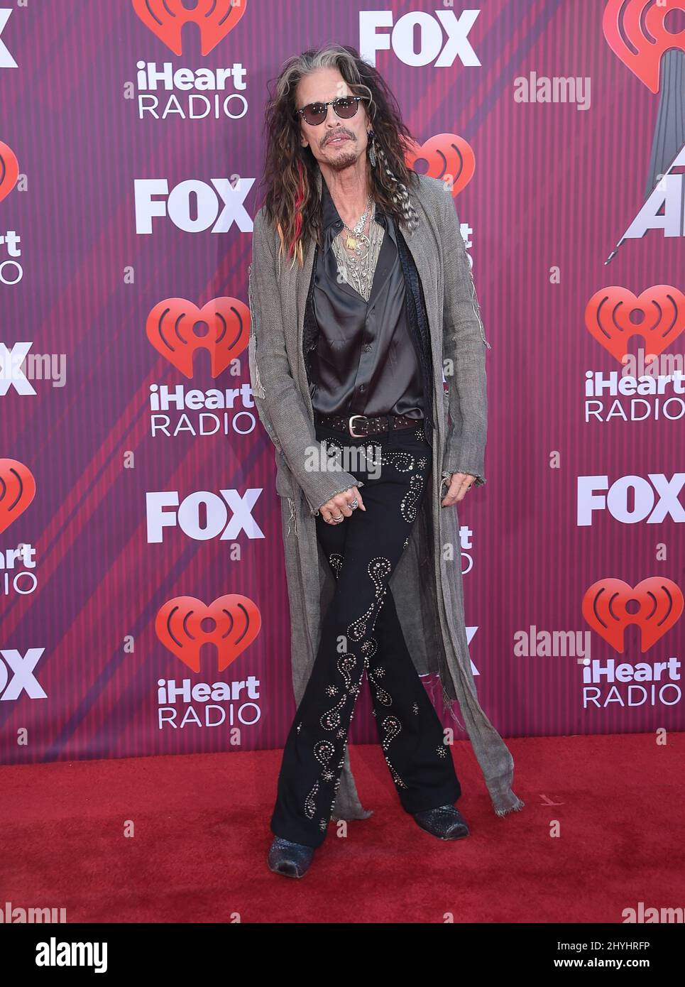Steven Tyler arriving to the iHeart Radio Music Awards at Microsoft ...