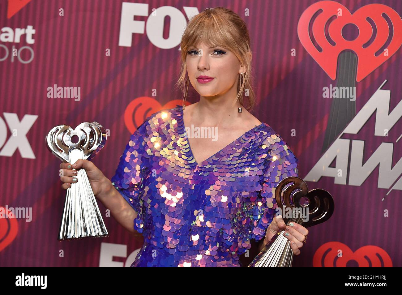 Taylor Swift in the press room at the iHeart Radio Music Awards at ...