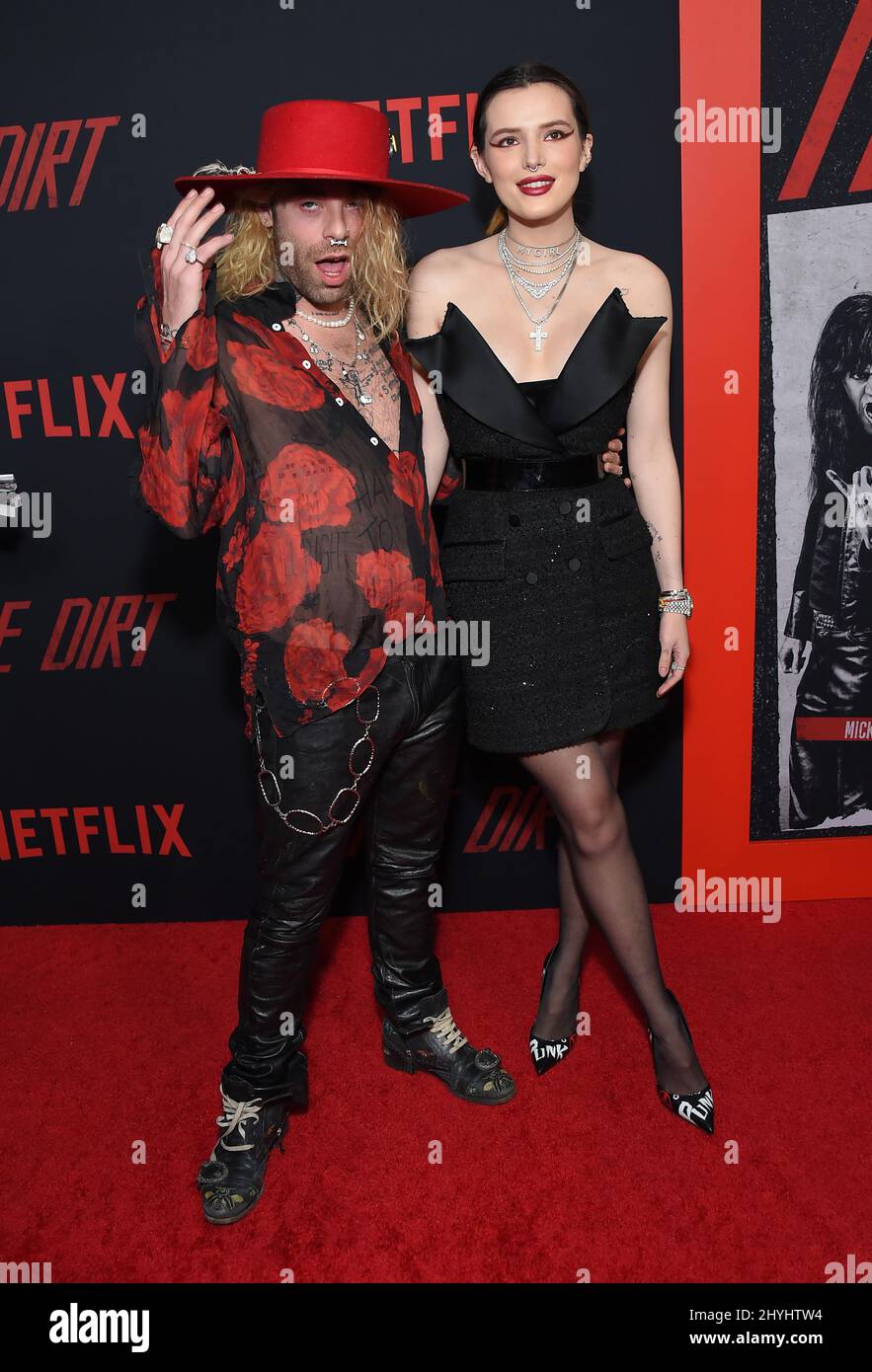 Mod Sun and Bella Thorne at Netflix's "The Dirt" world premiere held at ...