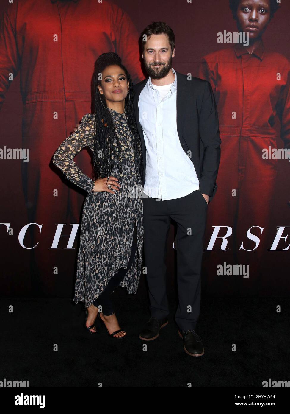 Freema Agyeman & Ryan Eggold attending the 'Us' premiere in Los Angeles ...