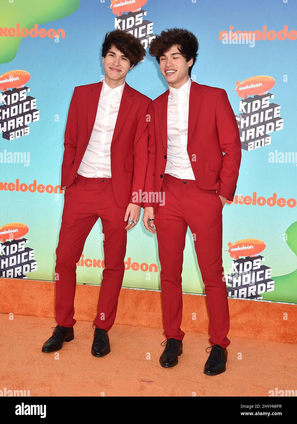 Alan Stokes and Alex Stokes arriving to the Nickelodeon's Kids' Choice ...