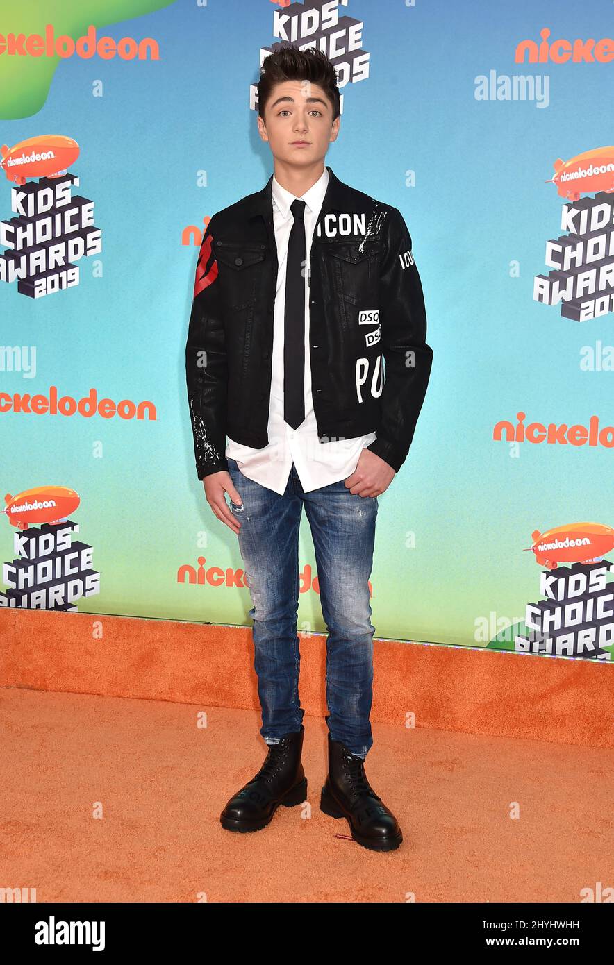 Asher Angel arriving to the Nickelodeon's Kids' Choice Awards 2019 at ...