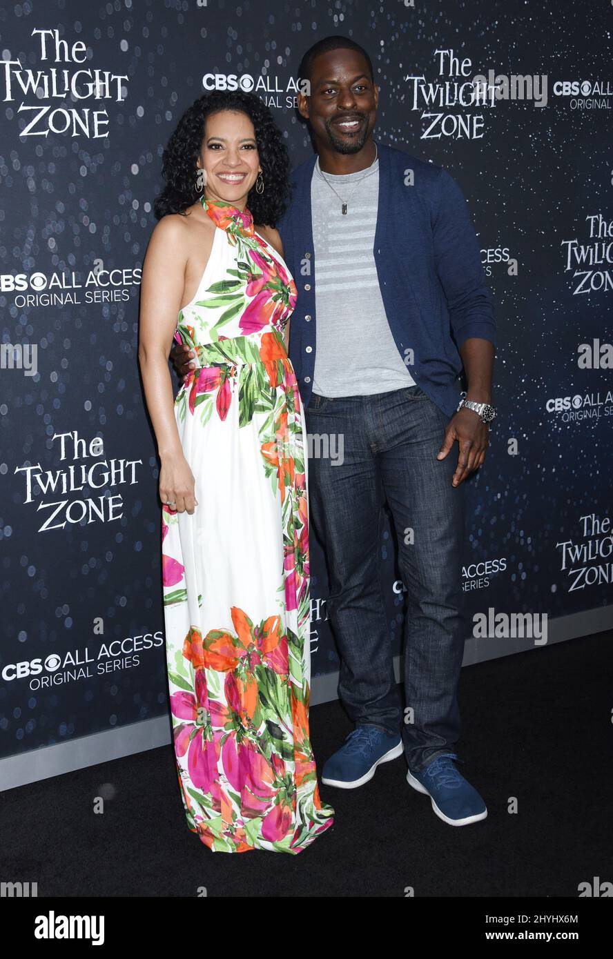 Zabryna Guevara and Sterling K. Brown attending the 'The Twilight Zone ...