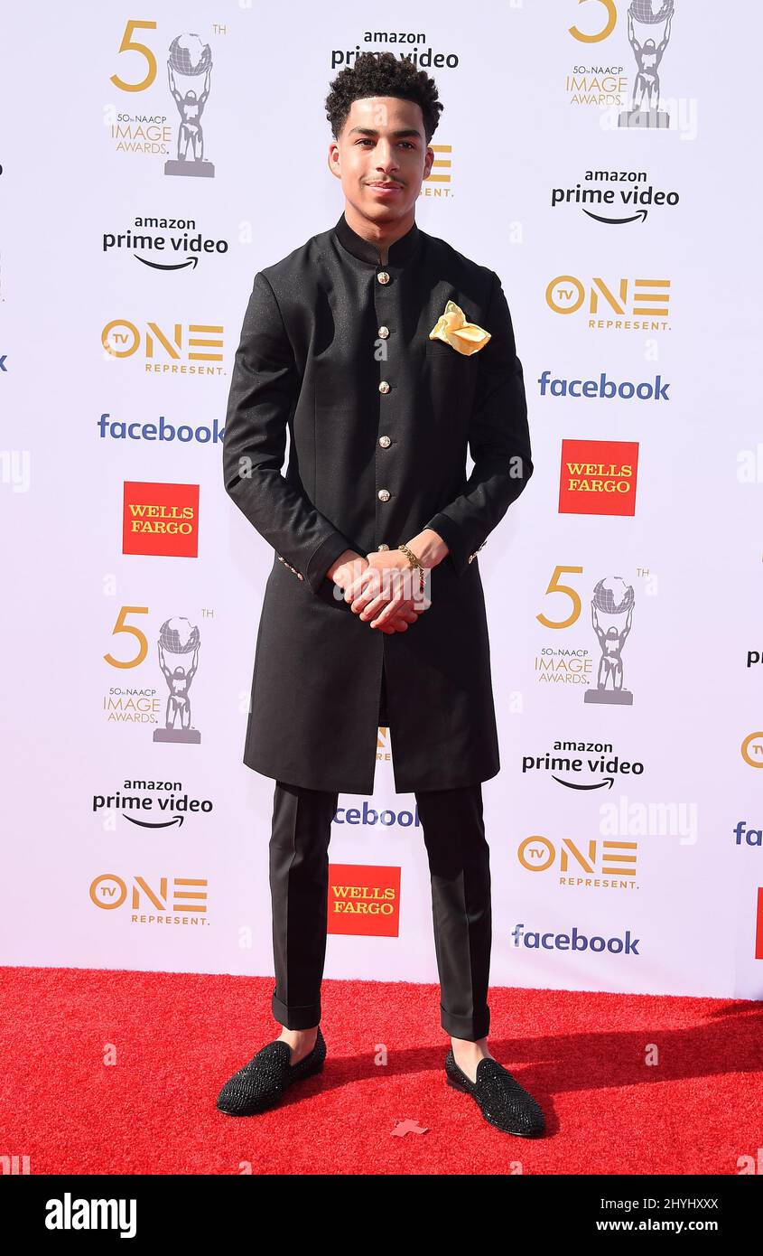 Marcus Scribner attending the 50th NAACP Image Awards in Los Angeles ...