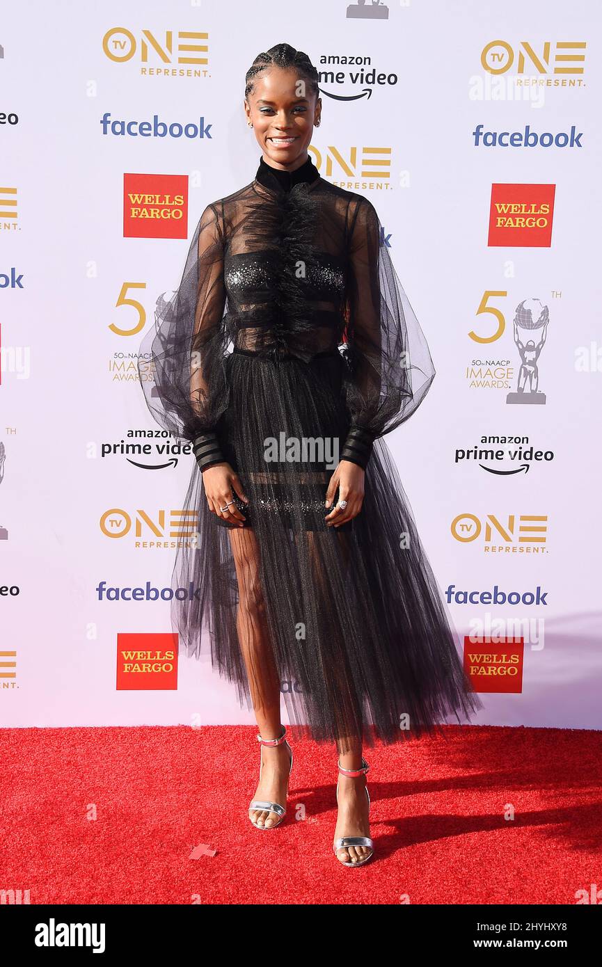 Letitia Wright attending the 50th NAACP Image Awards in Los Angeles ...