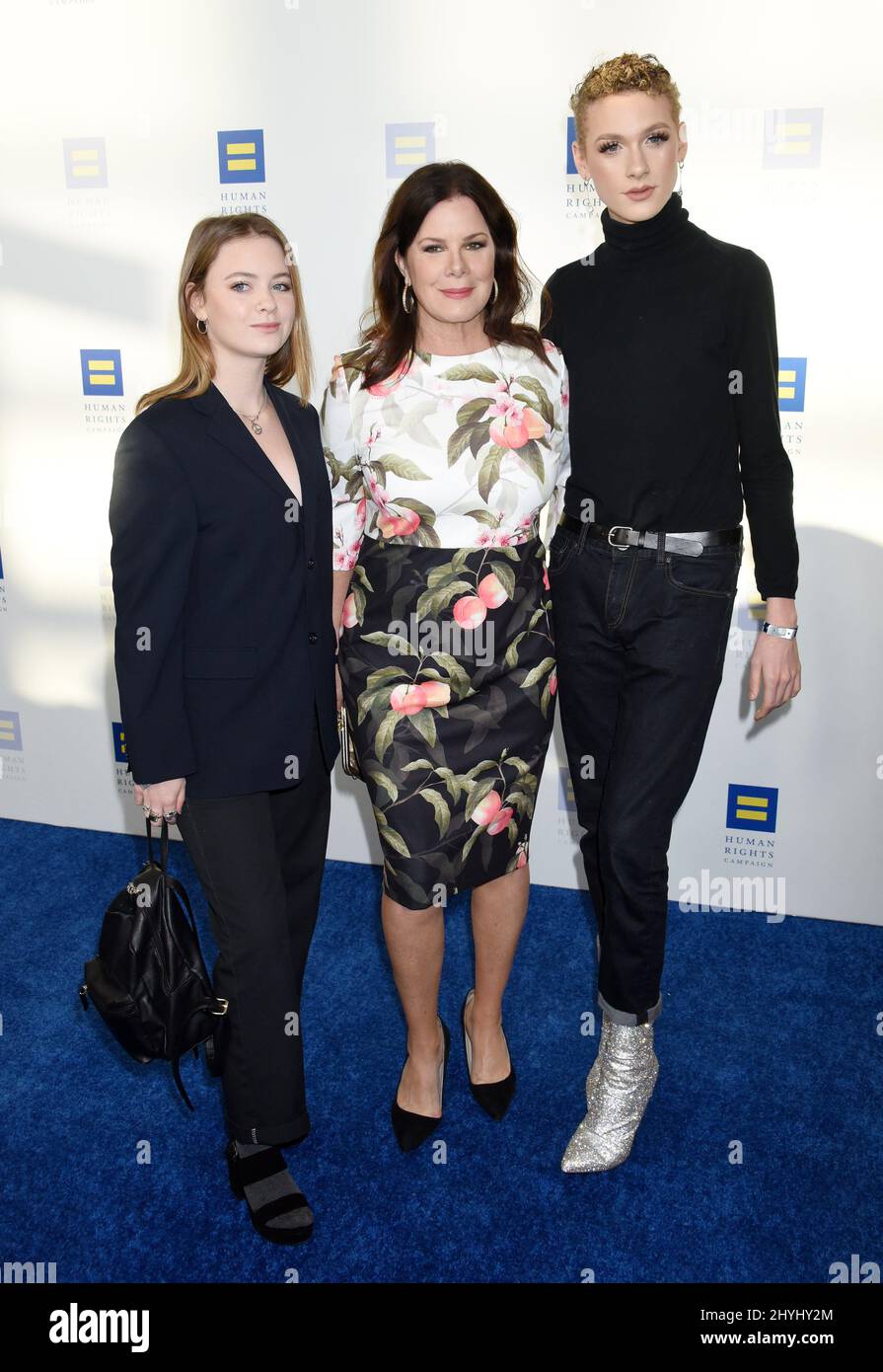 Julitta Scheel, Marcia Gay Harden and Eulala Scheel at the 2019 Human ...