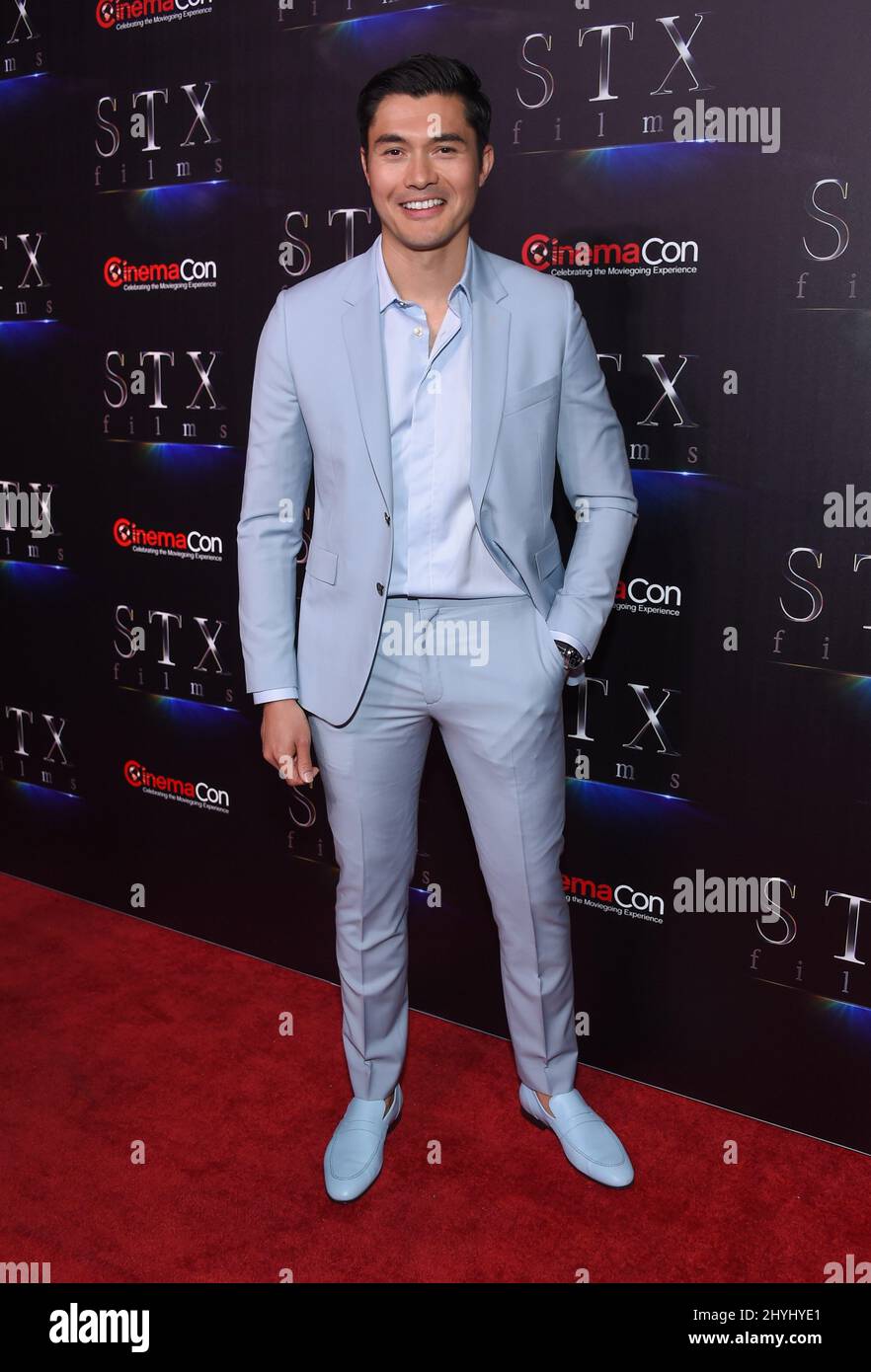 Henry Golding arriving to CinemaCon 2019 - STXfilms presentation "The ...