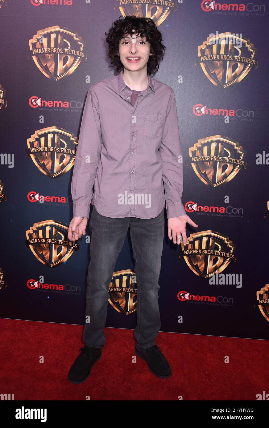 Finn Wolfhard at Warner Bros. presentation during CinemaCon 2019 held ...