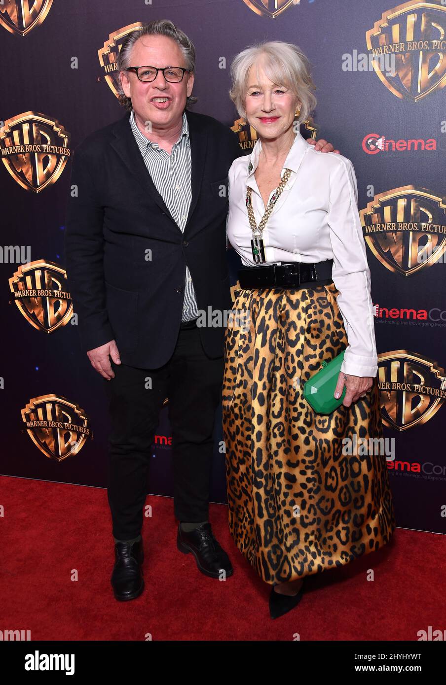 Bill Condon and Helen Mirren arriving to the Warner Brothers Lunch ...