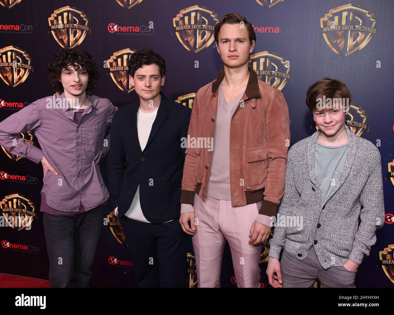 Finn Wittrock, Aneurin Barnard, Ansel Elgort and Oakes Fegley arriving ...