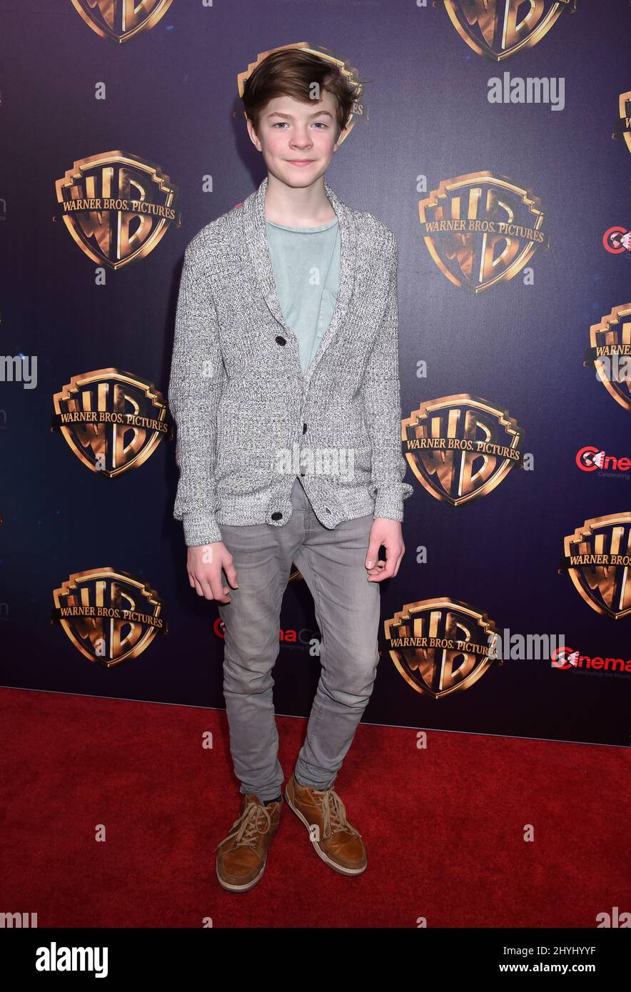 Oakes Fegley at Warner Bros. presentation during CinemaCon 2019 held at ...