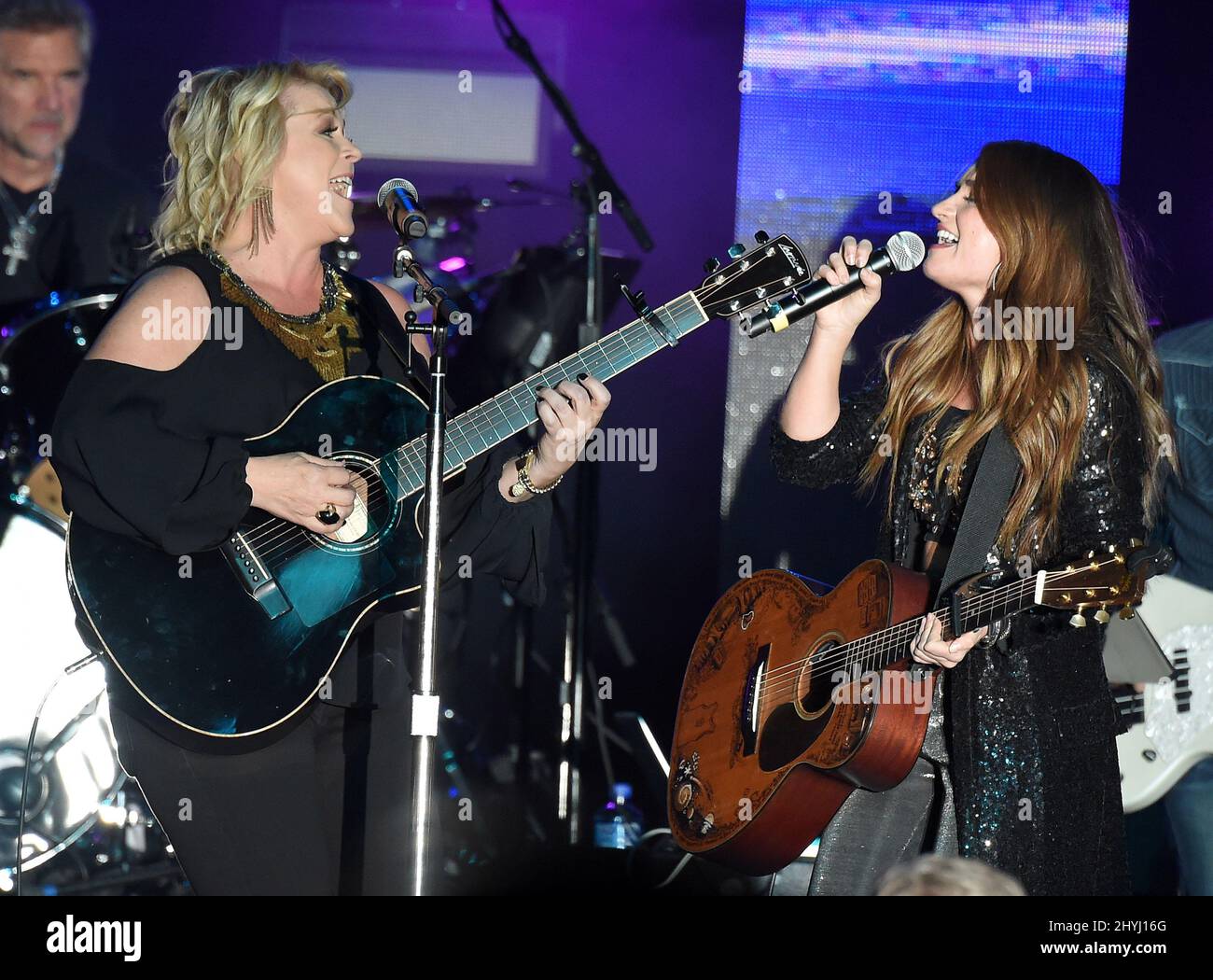 Carolyn Dawn Johnson and Tenille Townes onstage at ACM Decades held at ...