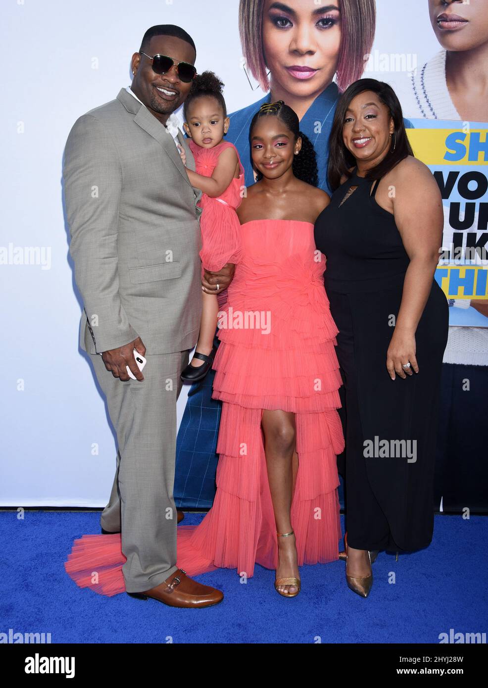 Marsai Martin and family attending the Los Angeles premiere of Little ...