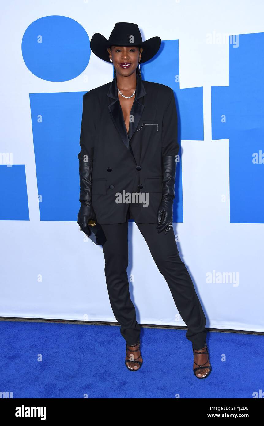 Kelly Rowland attending the Los Angeles premiere of Little Stock Photo ...