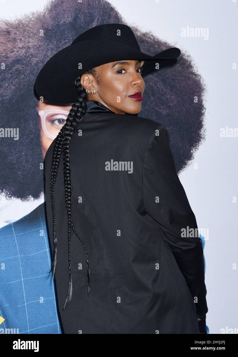 Kelly Rowland attending the Los Angeles premiere of Little Stock Photo ...