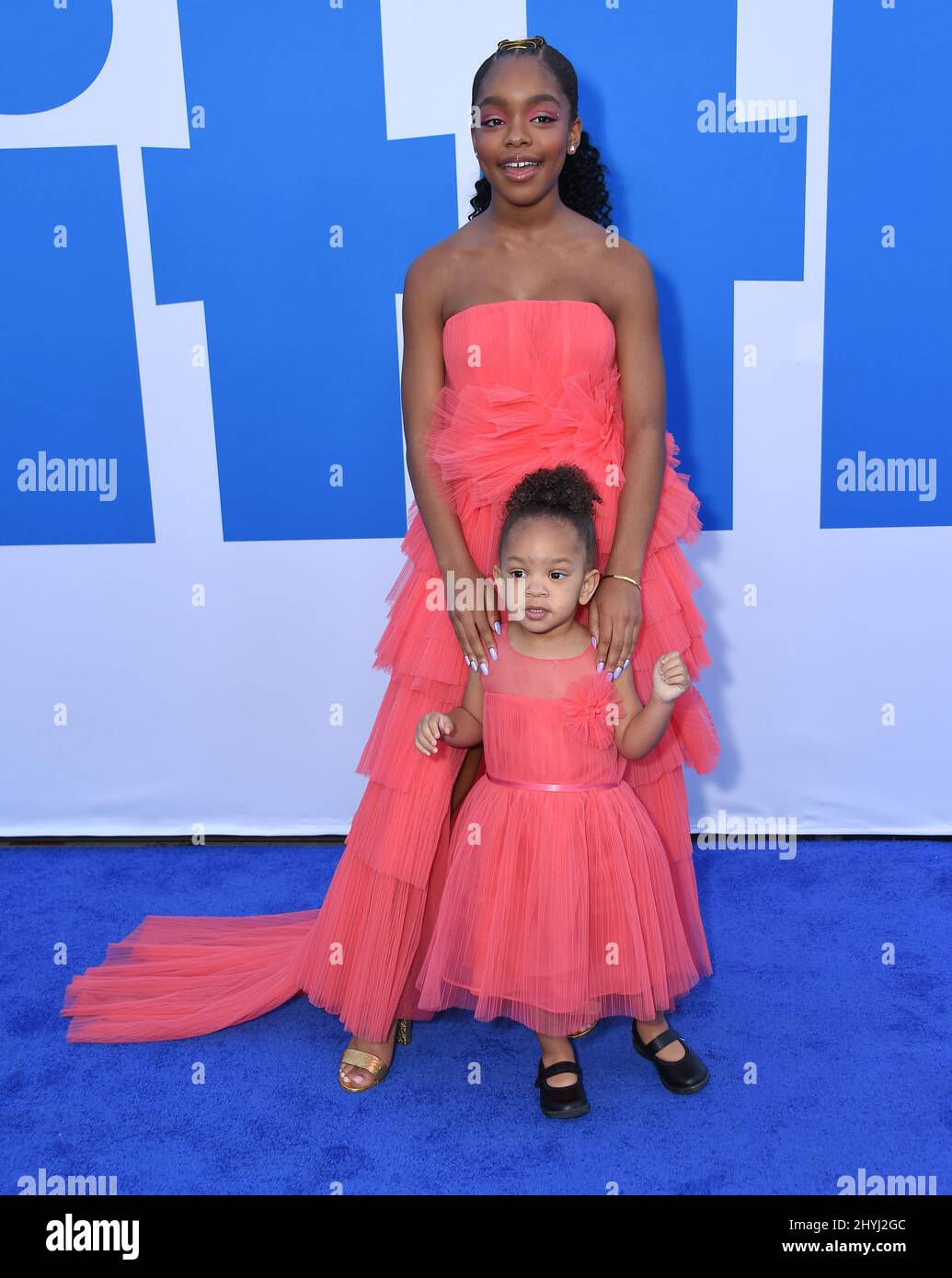 Marsai Martin attending the Los Angeles premiere of Little Stock Photo ...