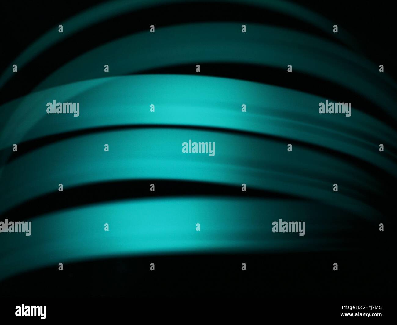 Aquamarine diaphanous bands floating in the deep space abstract fine ...