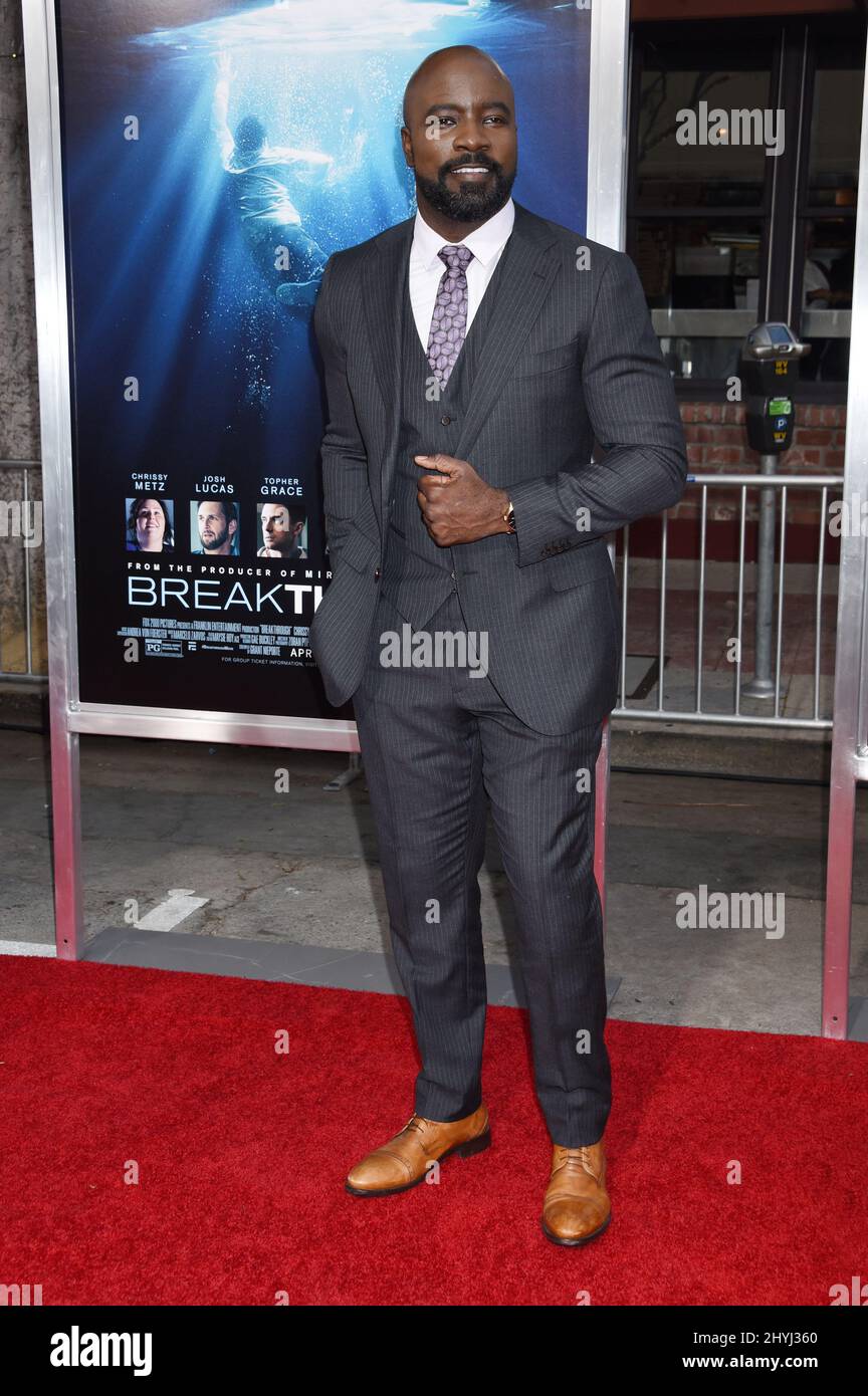 Mike Colter attending the Breakthrough Los Angeles Premiere held at the ...