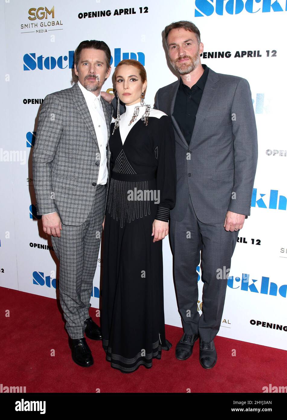 Ethan Hawke, Noomi Rapace & Robert Budreau attending the 'Stockholm' New York Premiere held at ...