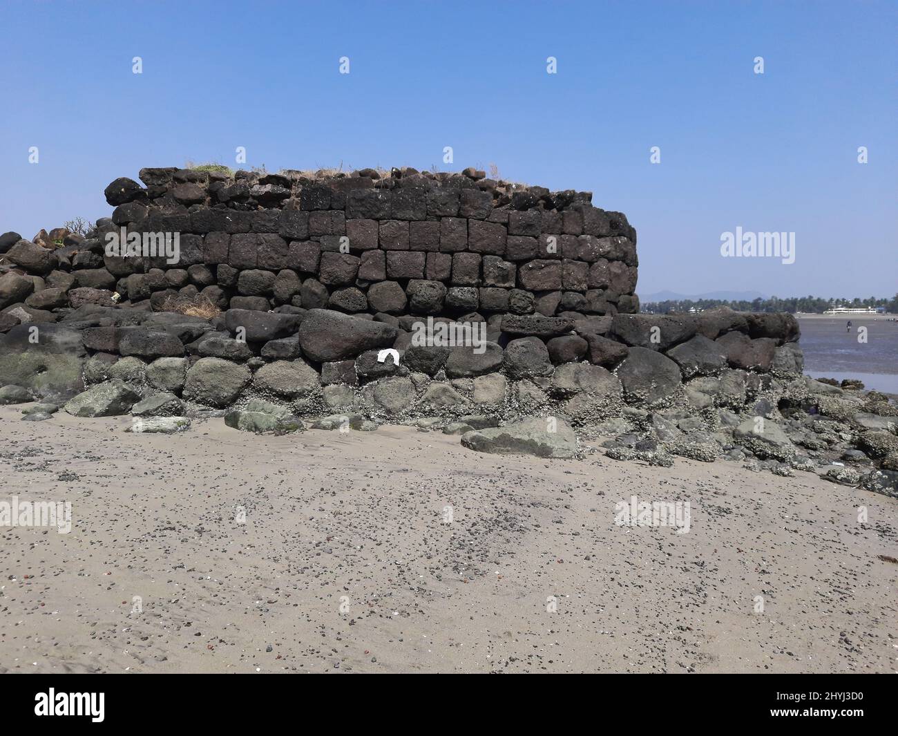 Ruins of Kolaba Fort near Alibag state Maharashtra India Stock Photo ...