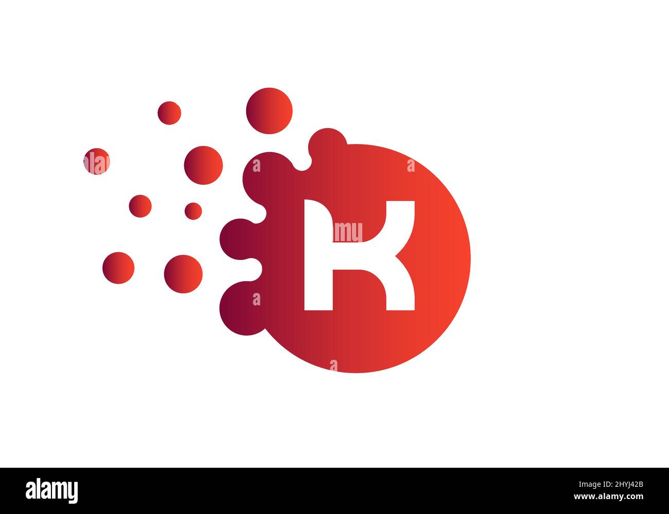 Abstract K Letter Logo. Letter K Logo Design with Bubble Sign Template ...