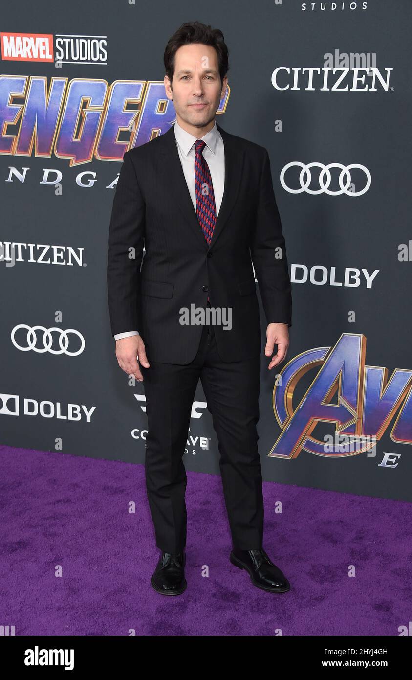 Paul Rudd attending the world premiere of Avengers: Endgame held at the ...