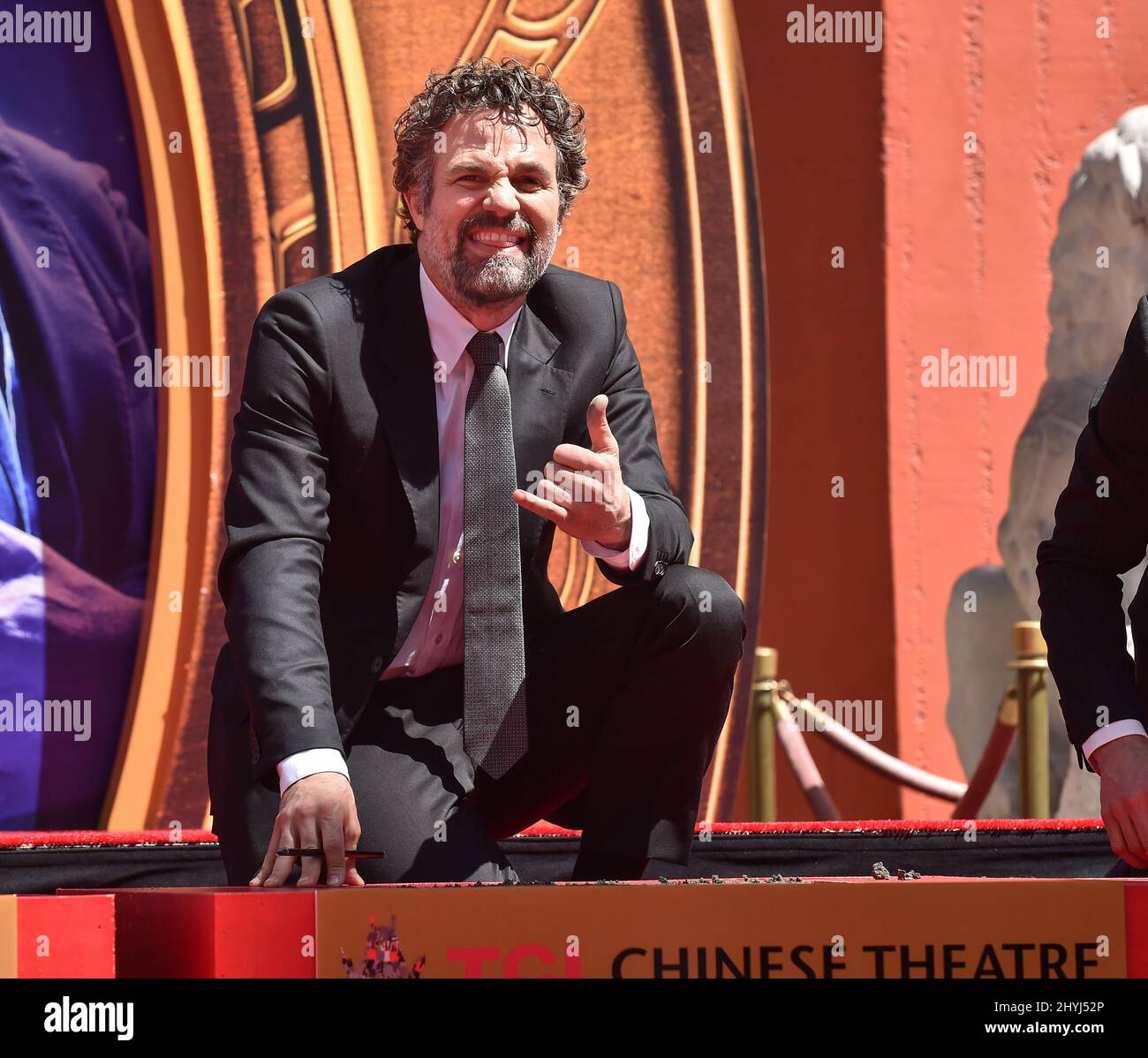 Mark Ruffalo at the handprint ceremony for Marvel Studios' "Avengers ...