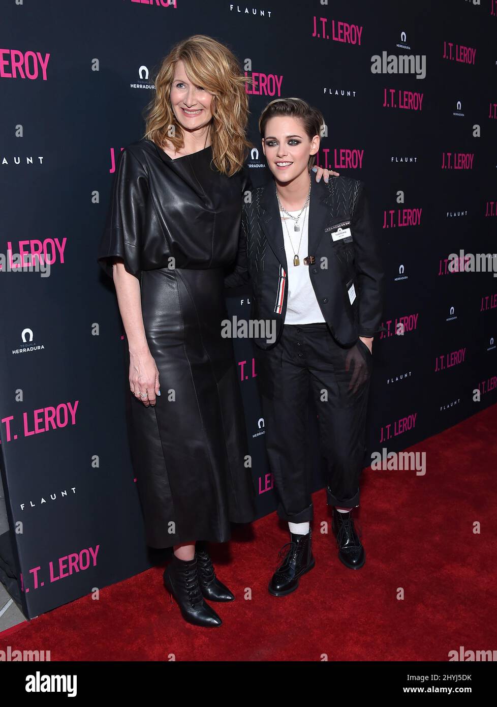 Laura Dern and Kristen Stewart arriving to the 'J.T. Leroy' Los Angeles ...