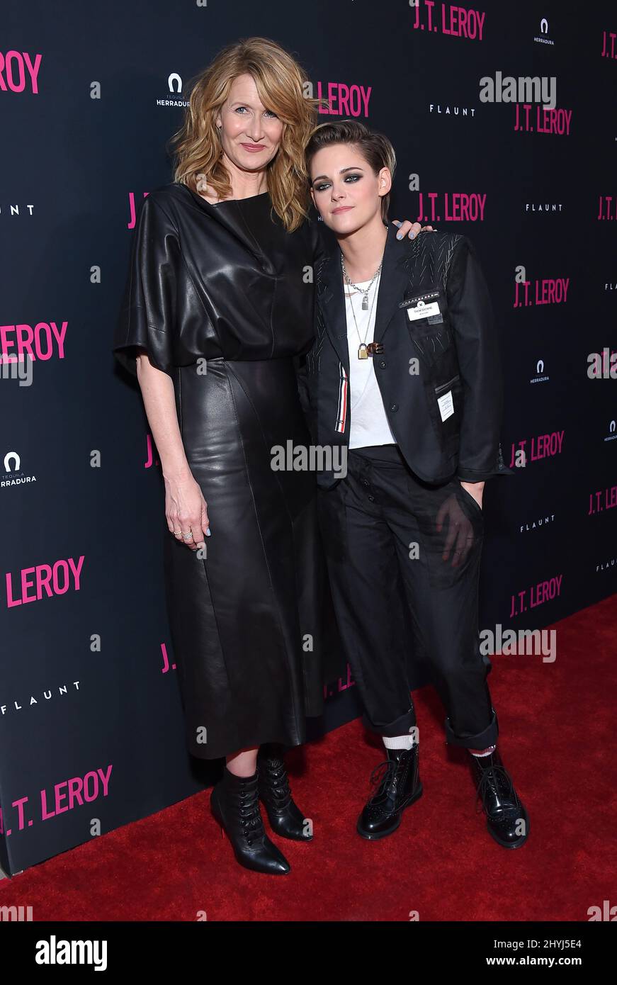 Laura Dern and Kristen Stewart arriving to the 'J.T. Leroy' Los Angeles ...