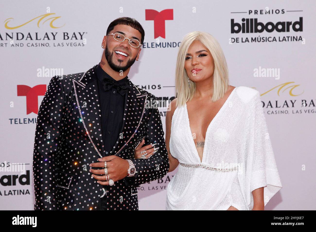 Annuel, Karol G attending the 2019 Billboard Latin Music Awards held at ...