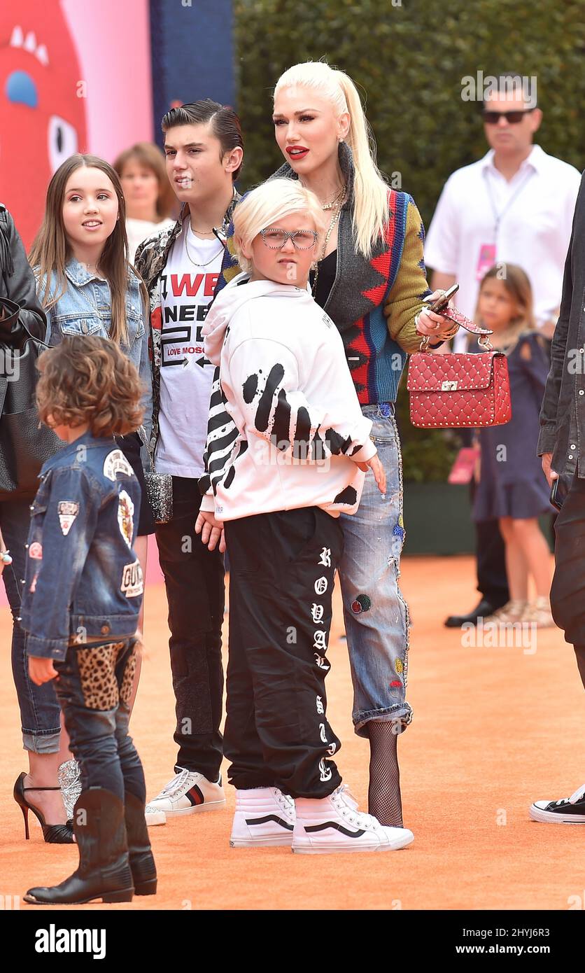 Gwen Stefani and Zuma Rossdale at the world premiere of "Ugly Dolls ...